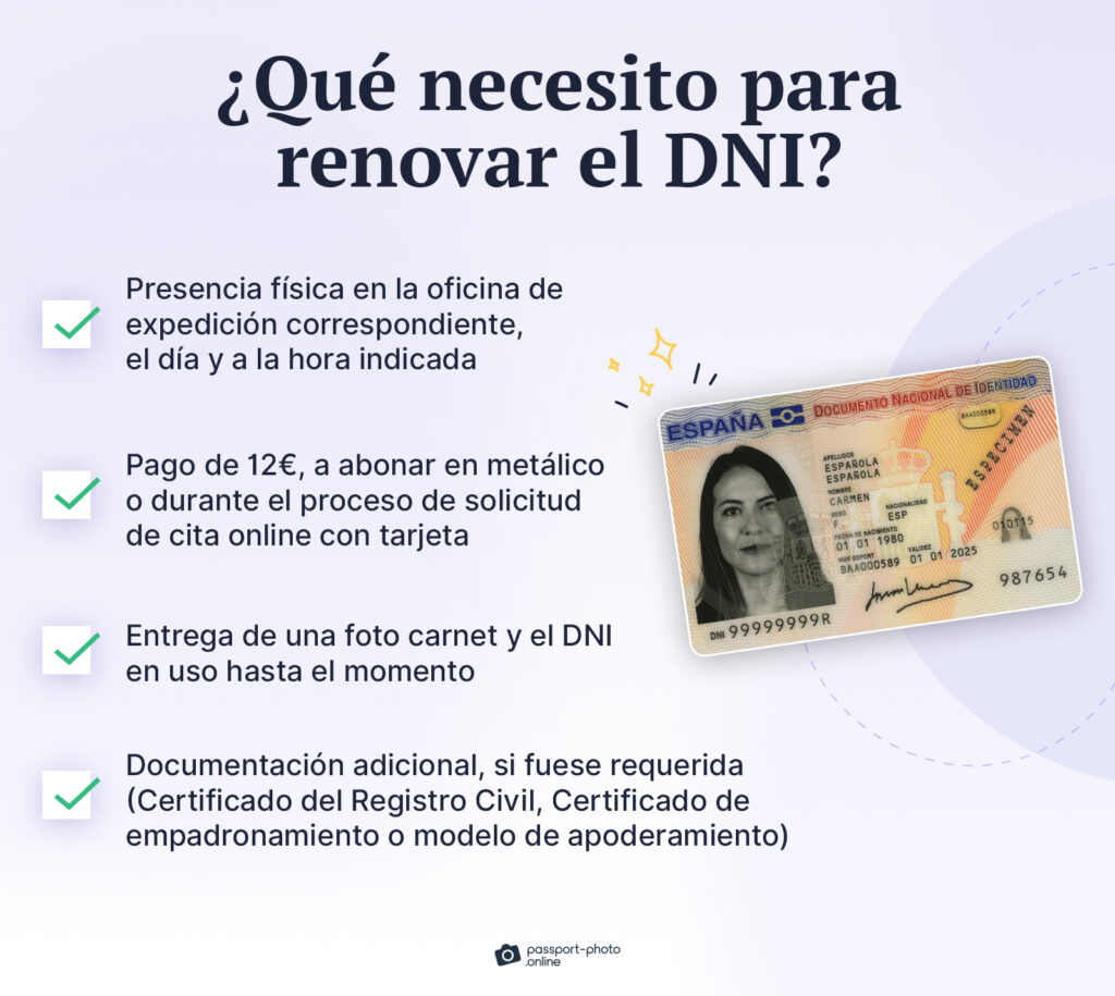 Documentos requeridos para la renovación del DNI - Certificadosweb